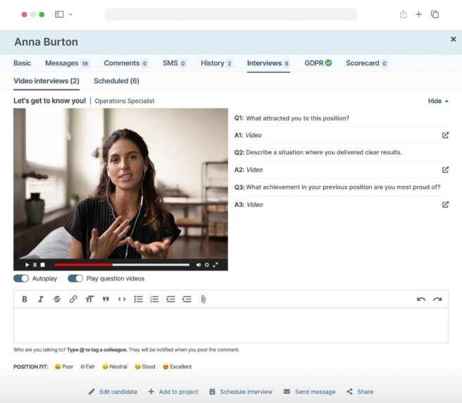 Flexible Asynchronous Video Interview Software | Teamdash