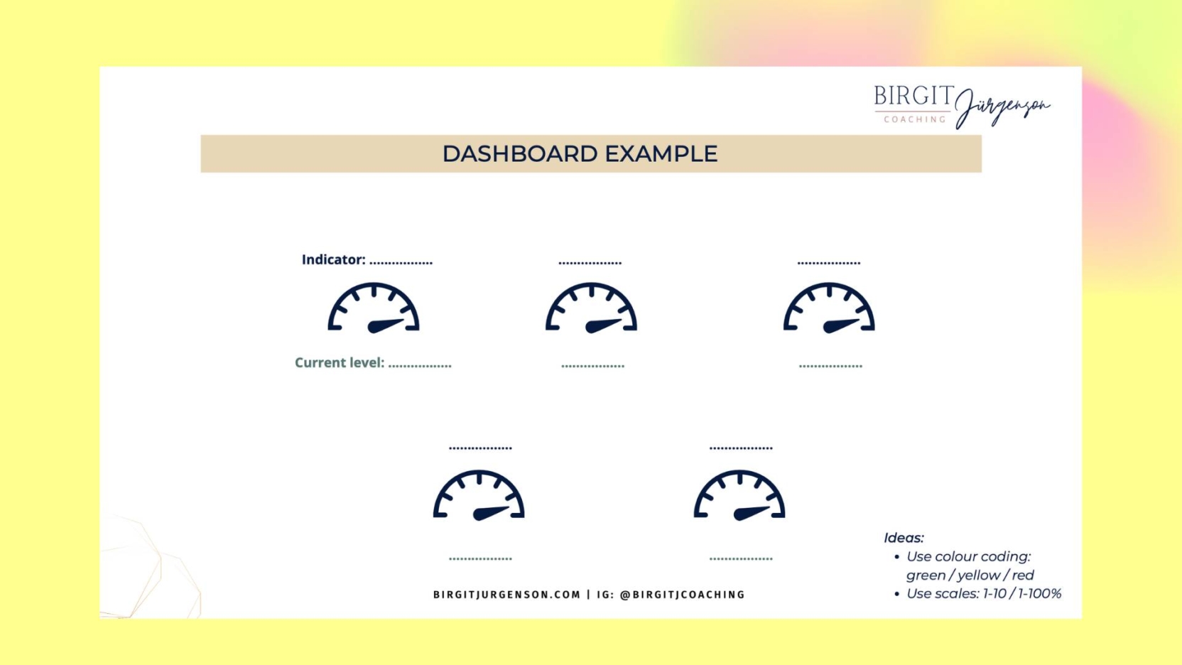 Personal burnout strategy and Early Indicators Dashboard - tips from Birgit Jürgenson