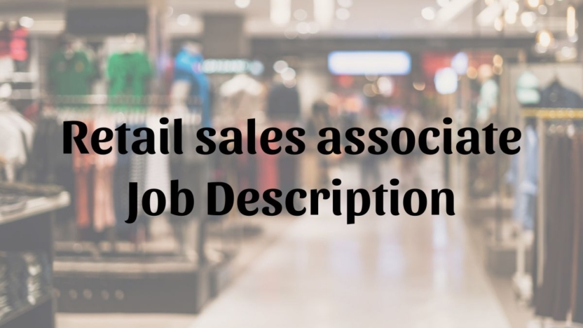 Retail sales associate job description