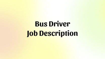 Bus Driver Job Description Template