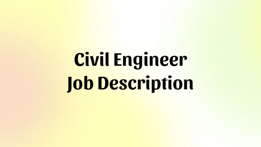 Civil Engineer Job Description Template