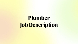 Plumber Job Description Template
