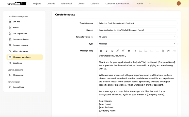 Candidate Rejection Email Templates: A Guide for Recruiters